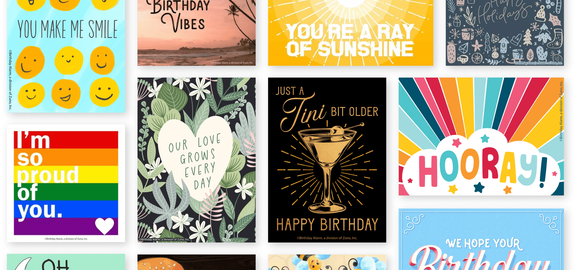 BirthdayAlarm ⏰ - 4500+ Online Greeting Cards - send ecards by text or ...